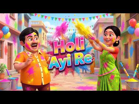 Holi Aayi Re | Holi Song 2026 | English Rhymes for Kids | Holi Festival Song |