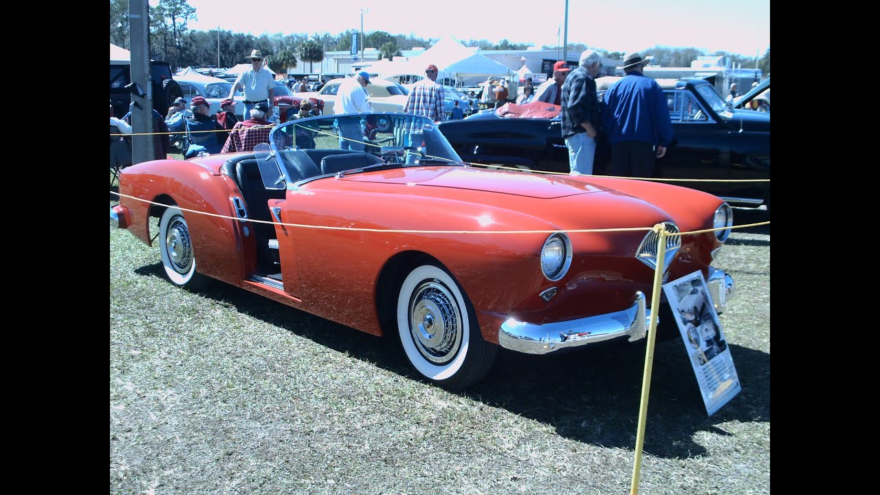1954 Kaiser Darrin Red LakelandLinder022616 - YouTube