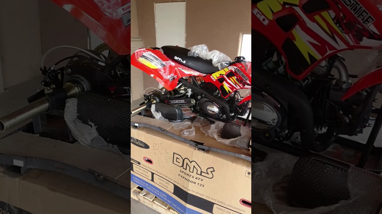 Bms typhoon 125 unboxed - YouTube