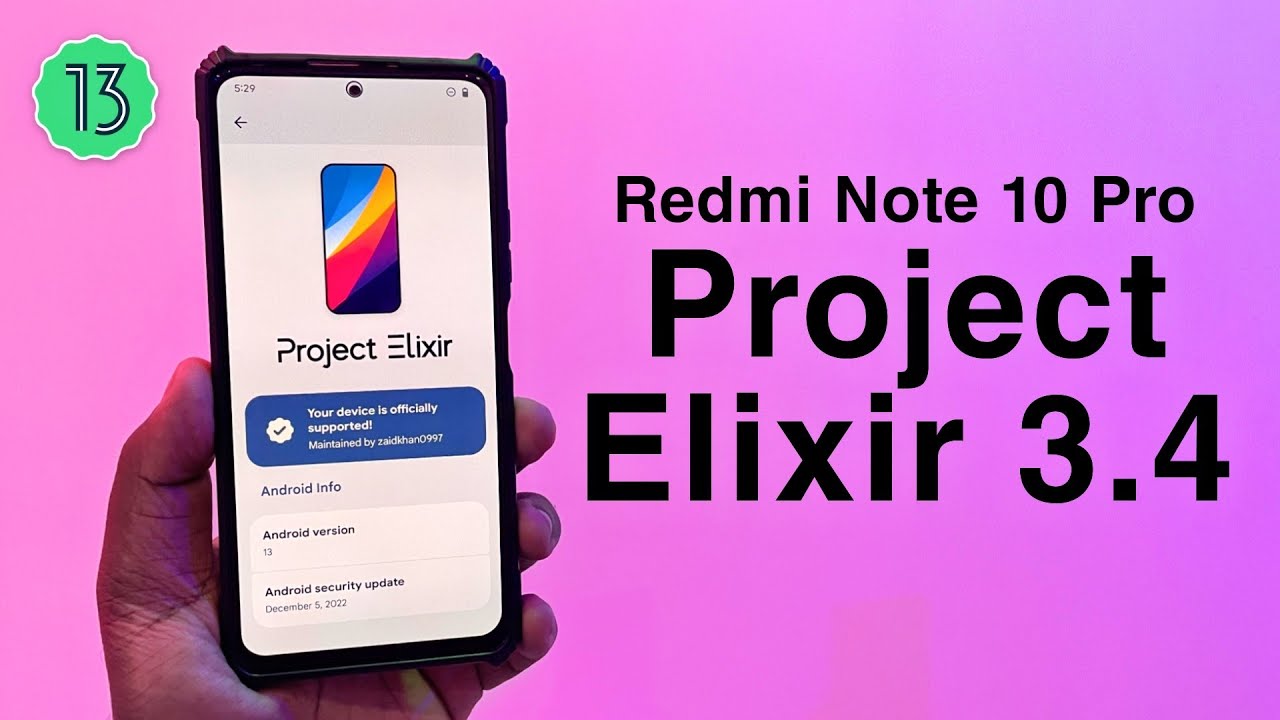 Project Elixir 3.4 Review | Benchmark | Battery | Redmi Note 10 Pro | Gcam | Android 13 - YouTube