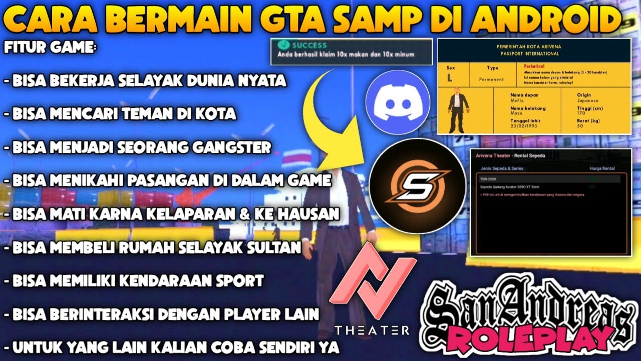 CARA BERMAIN GTA SAMP ROLEPLAY DI ANDROID || GTA SAMP INDONESIA - YouTube