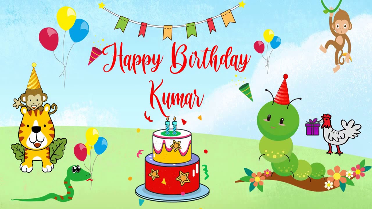 Happy Birthday Kumar Image Wishes Kids Video Animation - YouTube