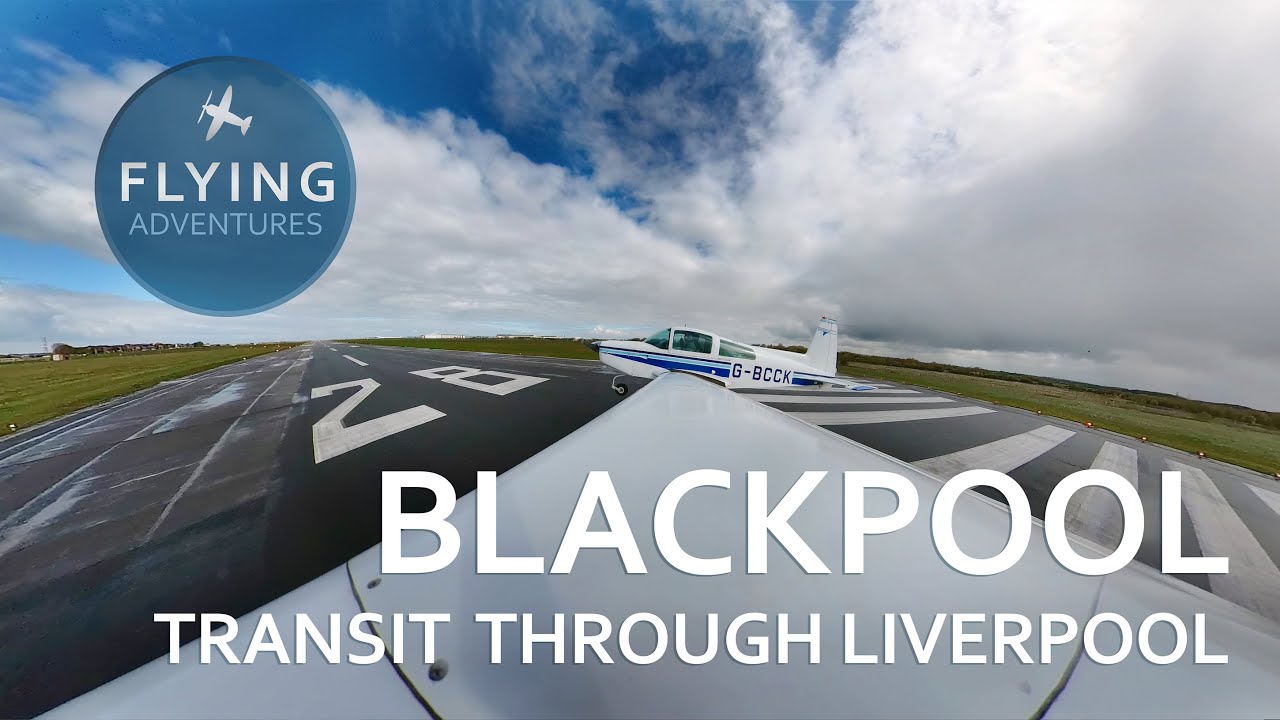 [4K, ATC] Flight to Blackpool Airport with transit through Liverpool ...