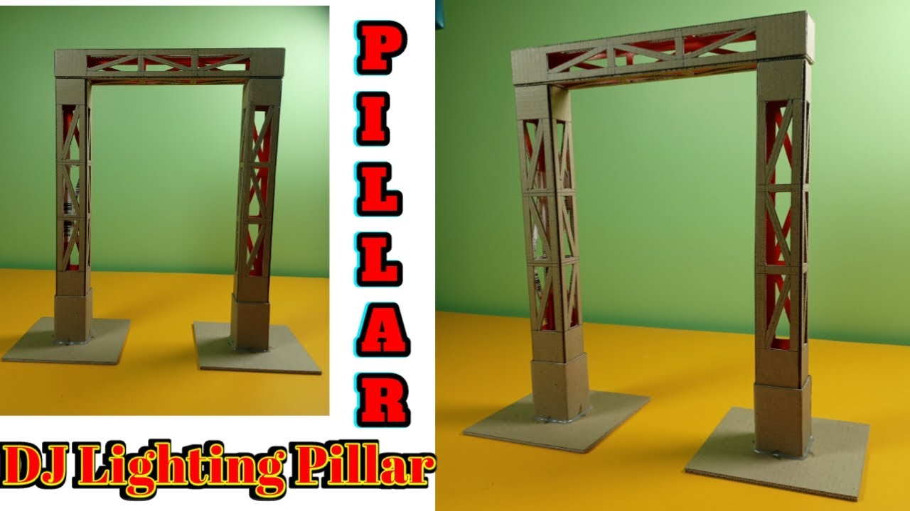 How To Make DJ Stage Program Sound & Lighting Pillar Truss by Cardboard ...
