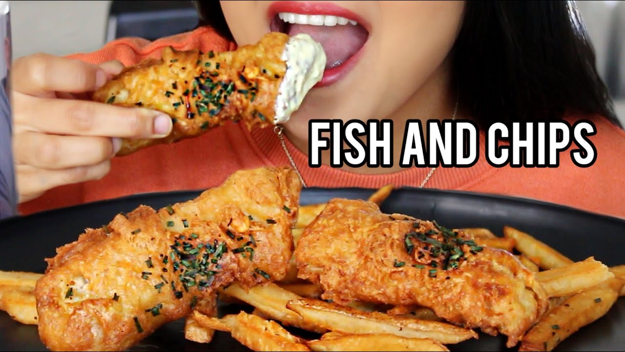 ASMR FISH and CHIPS Crunchy Eating Sound MUKBANG - YouTube
