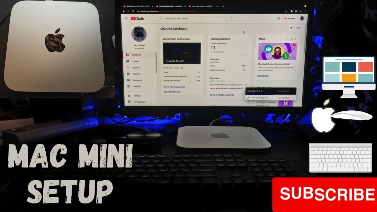 Mac Mini Setup 2021 | Best Mac setup 2021 | RGB lighting Desk Setup ...