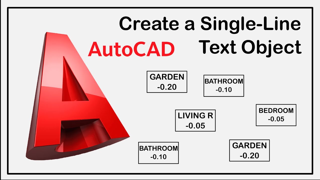Create a Single Line Text Object at AutoCAD - YouTube