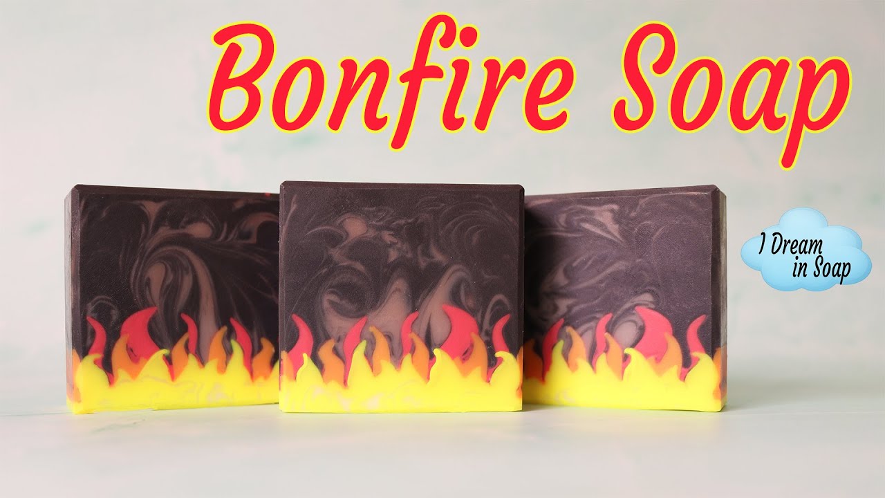 Bonfire sculpted layer cold process soap making tutorial. Using ...