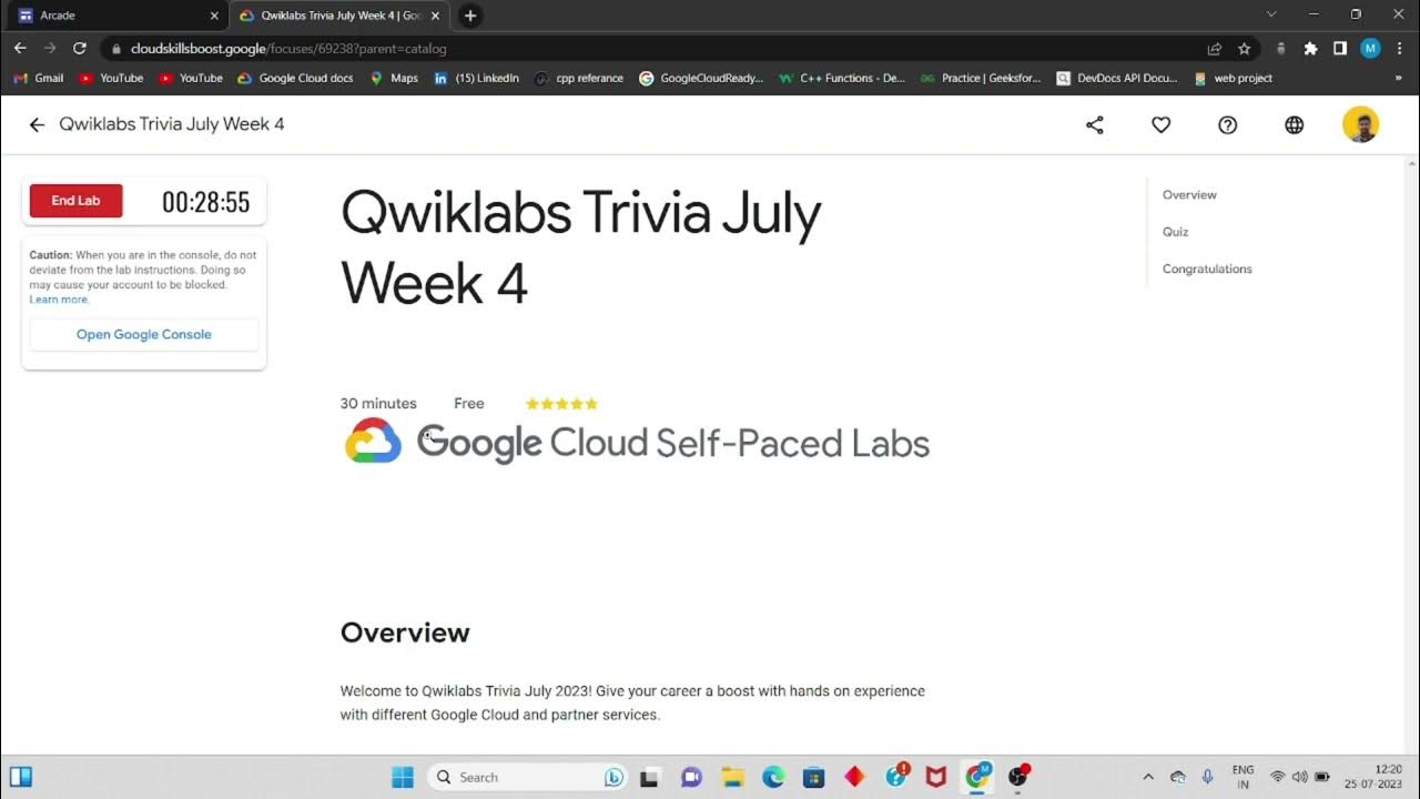 Qwiklabs Trivia July Week 4 Solution Youtube