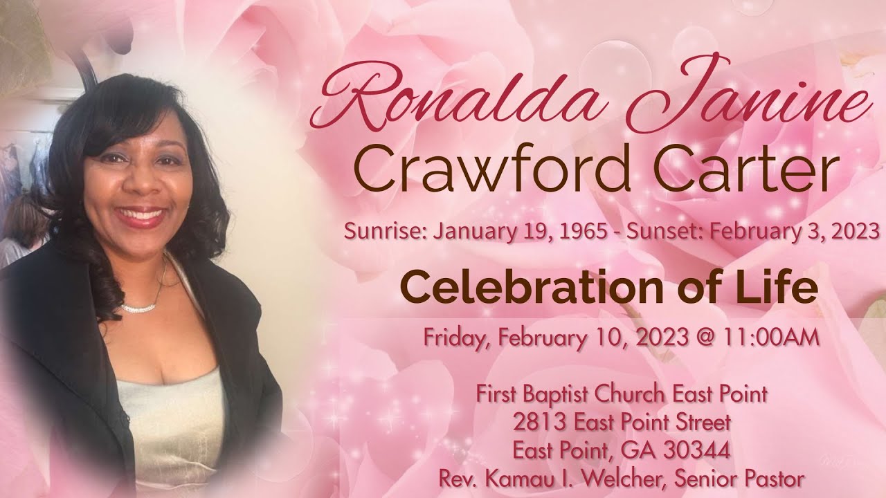 Celebration of Life for Sis. Ronalda Janine Crawford Carter - YouTube