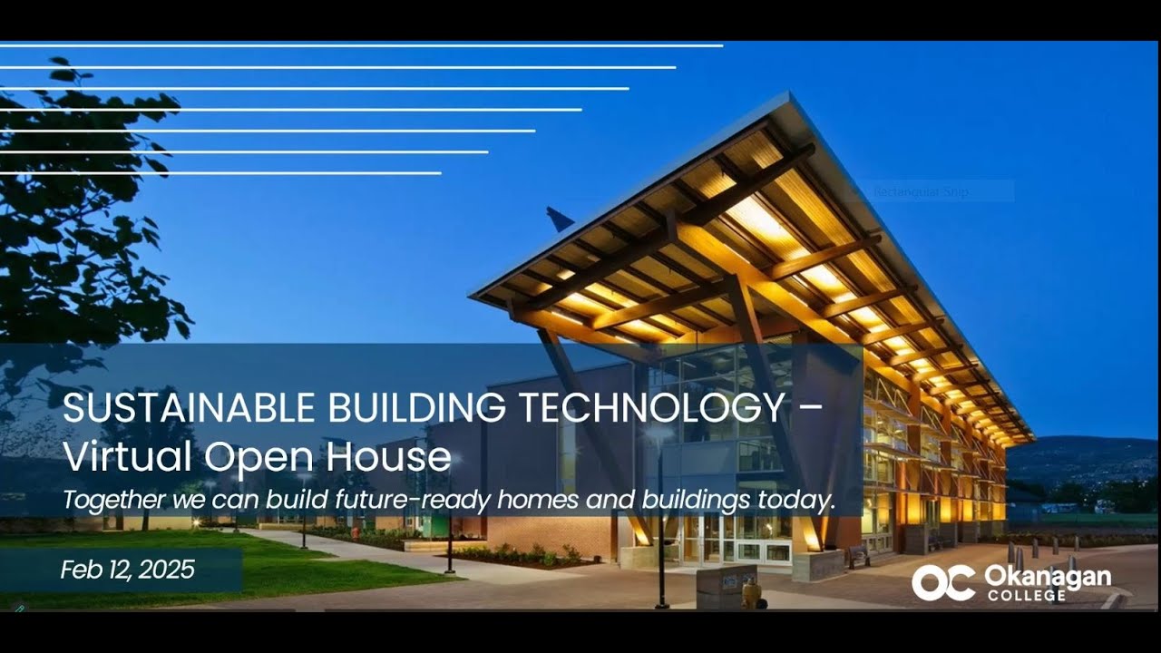 Sustainable building technology open house 2025 - YouTube