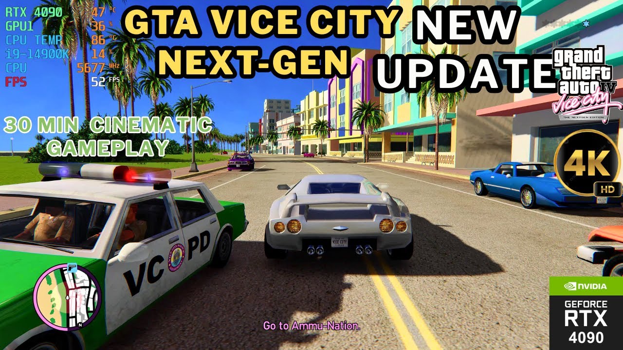 🌆 GTA Vice City Next-Gen Update: Full 30-Minute Cinematic Gameplay # ...
