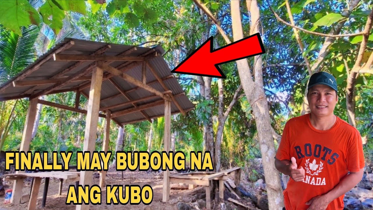 Kumpleto na ating bubong ng kubo sa tabi ng ilog - YouTube