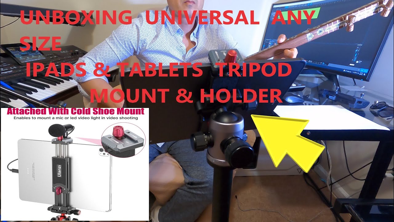 IPAD/TABLET CLAMP, TRIPOD MOUNT ,HOLDER - YouTube