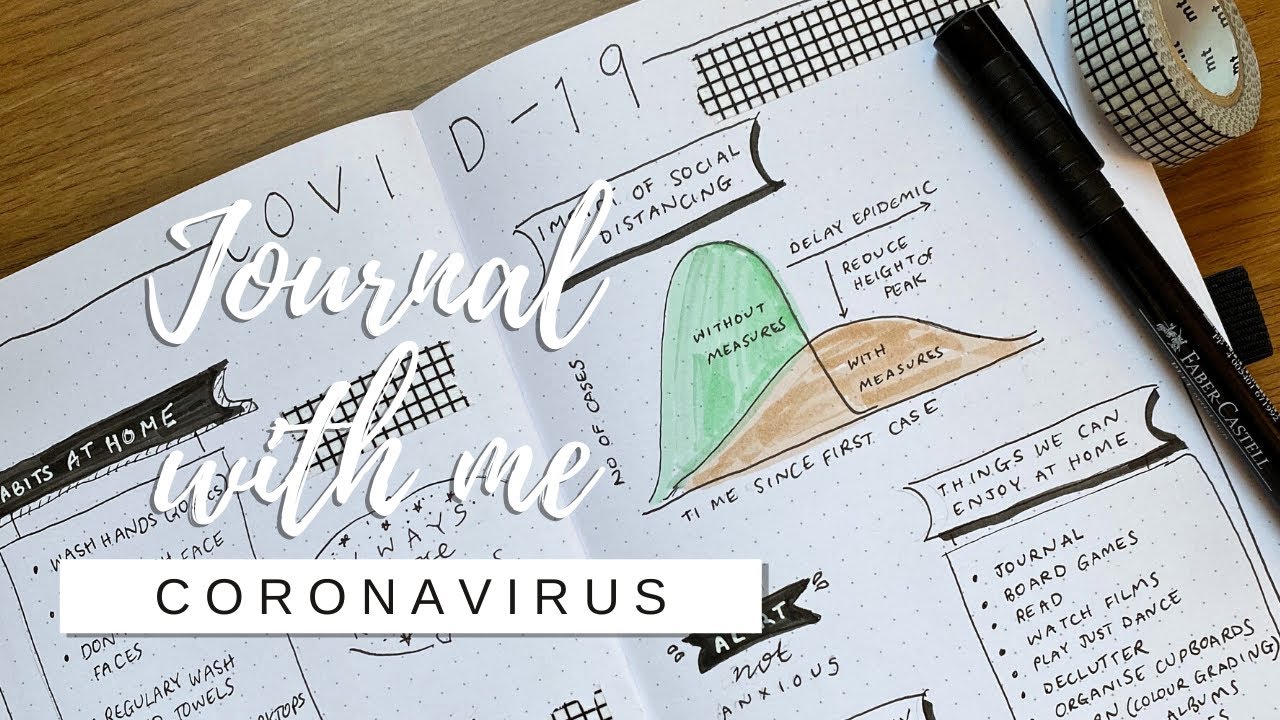 Journal With Me | Coronavirus Bullet Journal Spread - YouTube