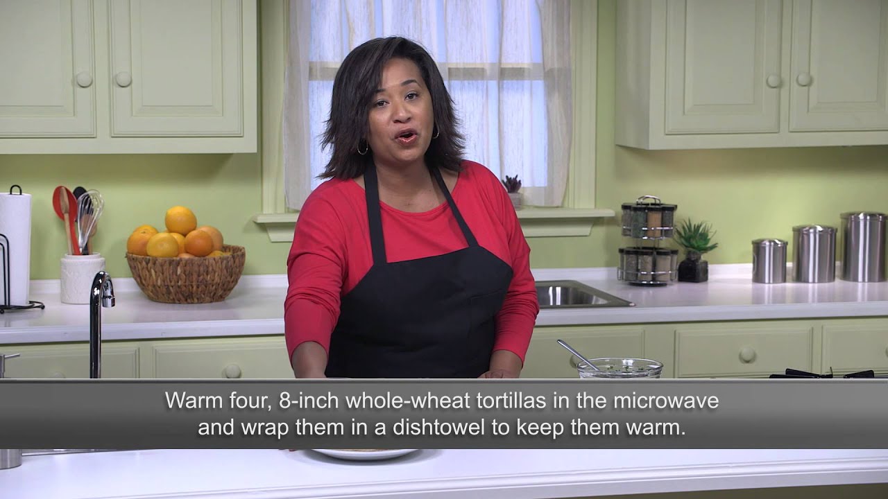 Tex Mex Black Bean and Chicken Wrap - YouTube