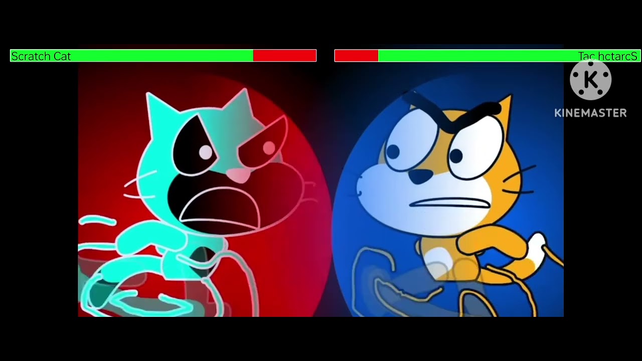 Scratch cat vs. Tac with healthbars - YouTube