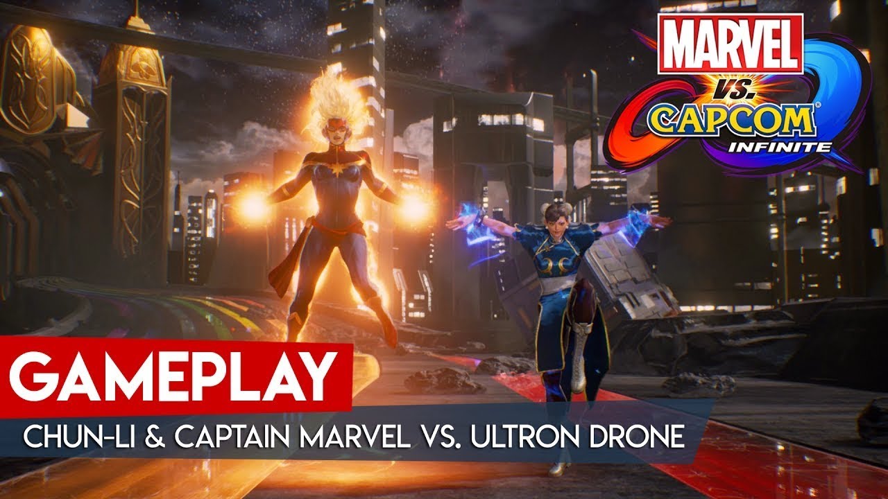 Gameplay Marvel vs. Capcom Infinite | Chun Li & Captain Marvel VS ...
