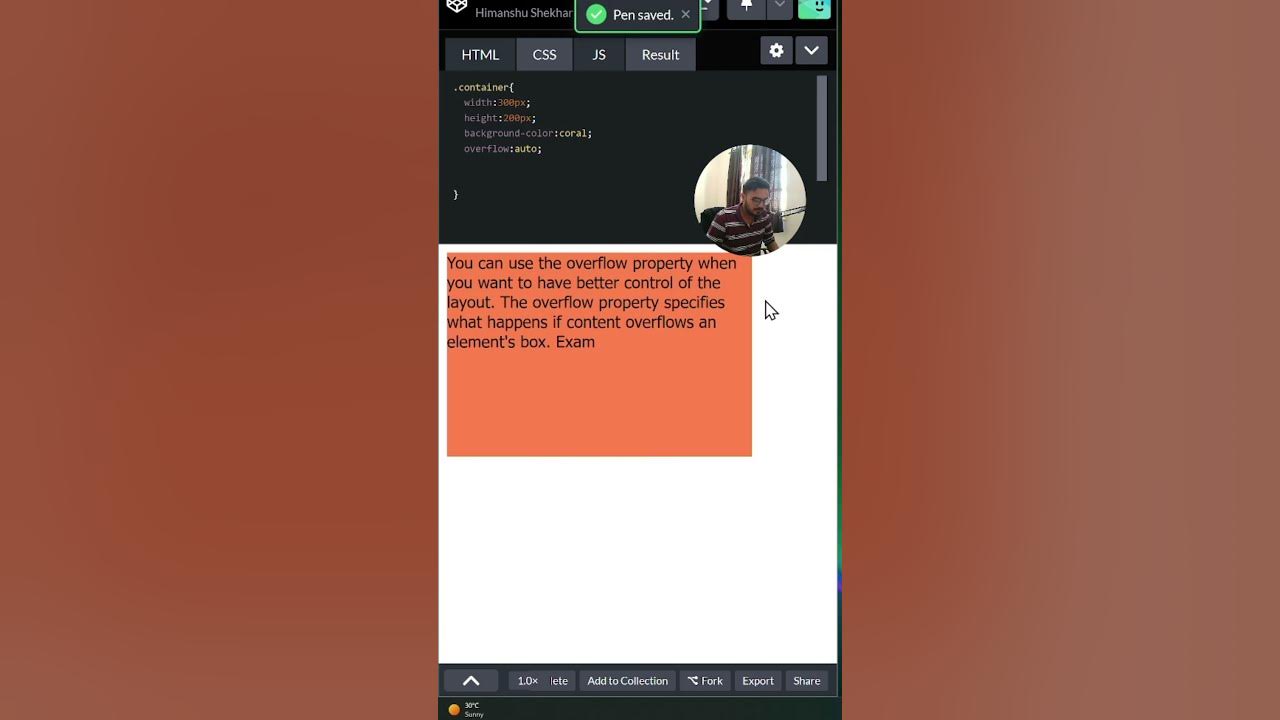 Overflow In Css Css Css3 Frontendinterview Frontenddeveloper Dsa Cssinterview Youtube
