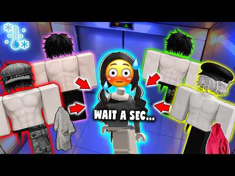 🔥 I Got Stuck in an Elevator With the 4 Hottest Boys at School... For 7 Hours 👦🏼  TTS Roblox Story