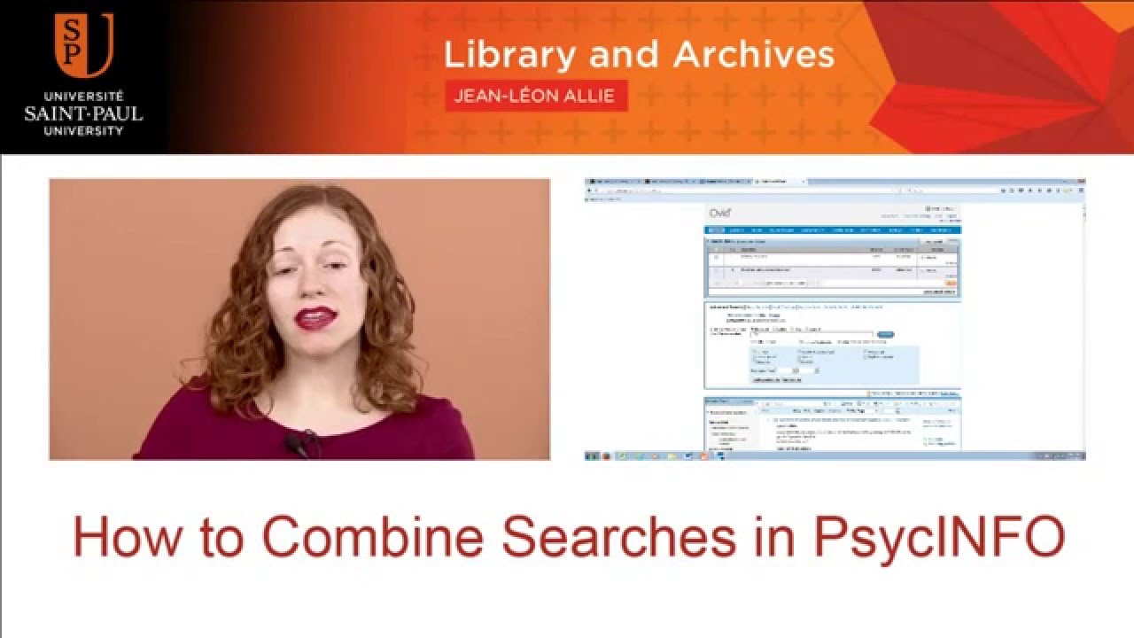 How to Combine Searches in PsycINFO - YouTube