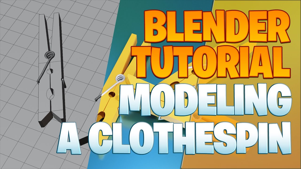 Modeling a clothespin - Blender Tutorial - YouTube