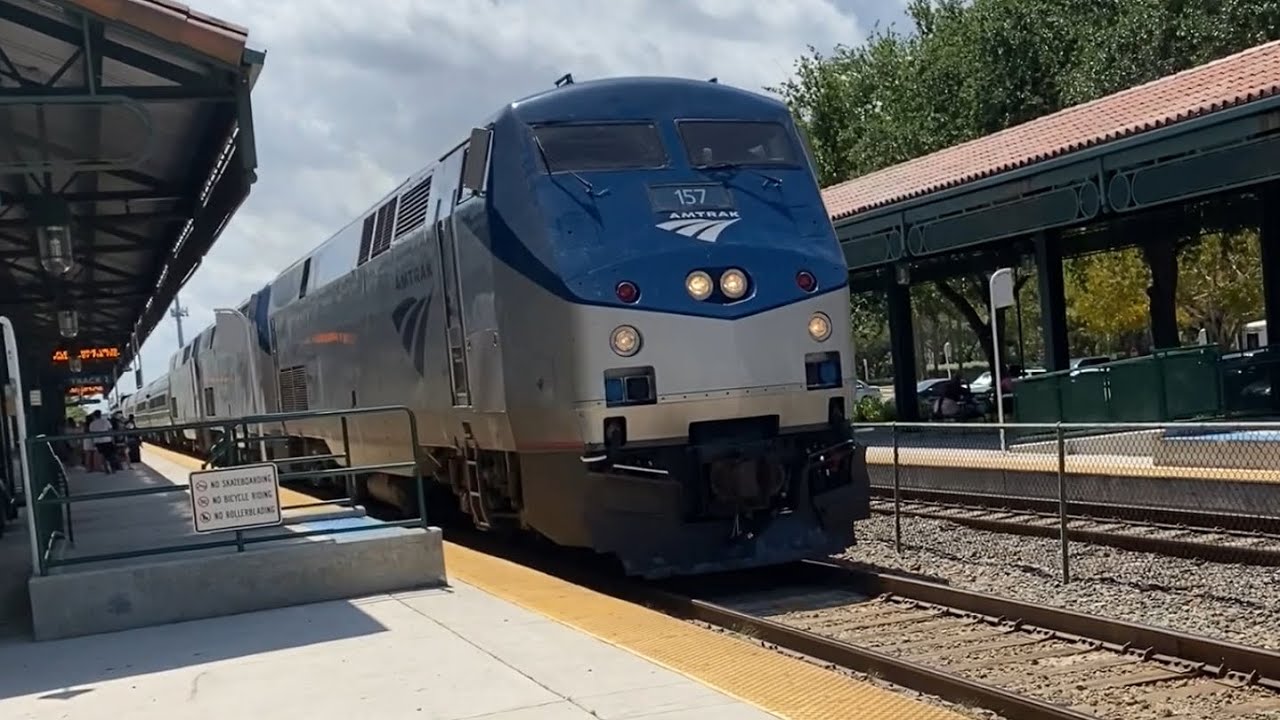 Amtrak Silver Meteor Train Triple Header - YouTube