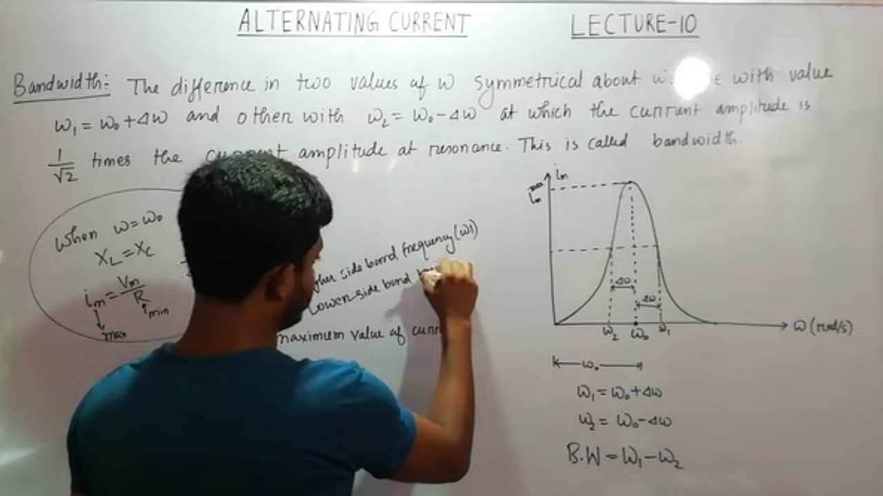 Resonance in LCR circuit || sharpness of resonance || quality factor ...