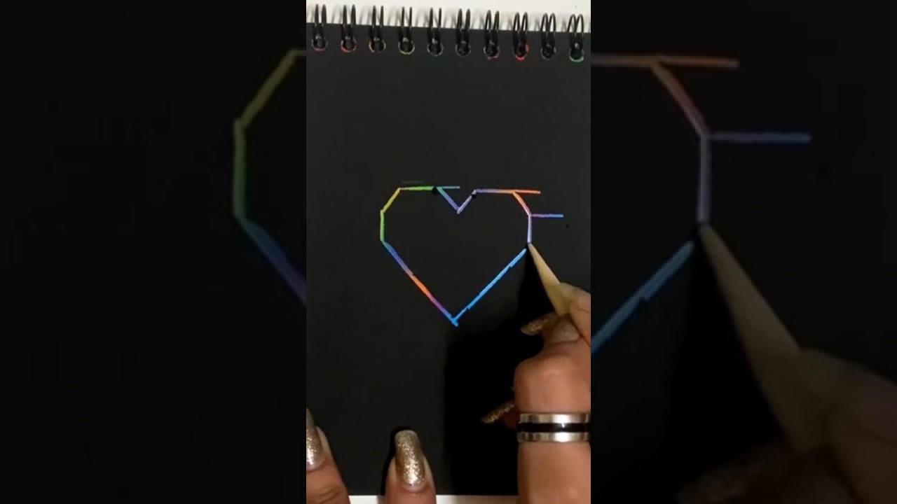 3D heart | scratch note #shorts #subscribe - YouTube