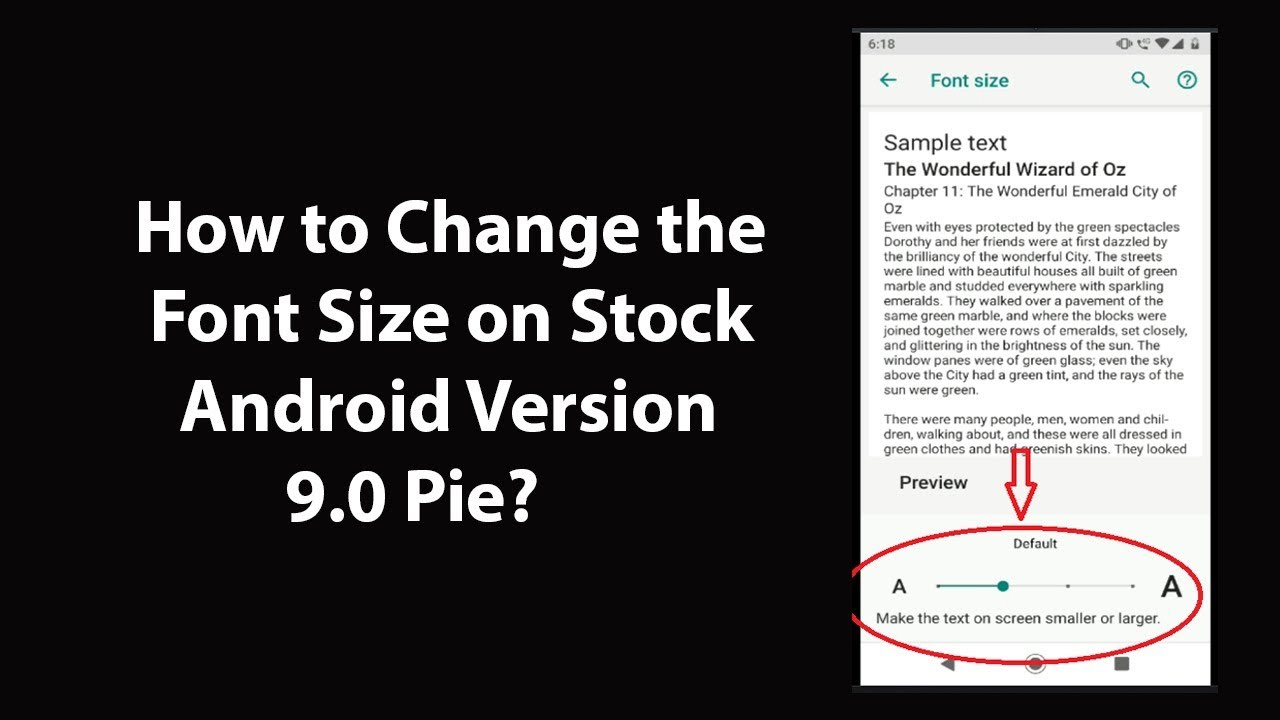How to Change the Font Size on Stock Android Version 9.0 Pie? - YouTube