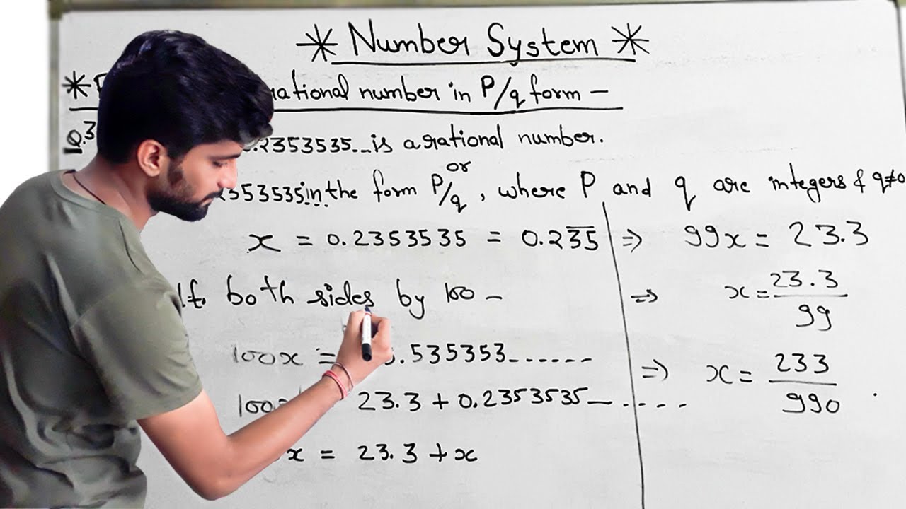 How To Write Rational Number in p/q Form | Representing Rational Number ...