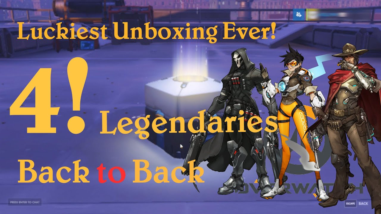 LUCKIEST OVERWATCH LOOT BOX OPENING IN THE WORLD! (4 Legendaries In A ...