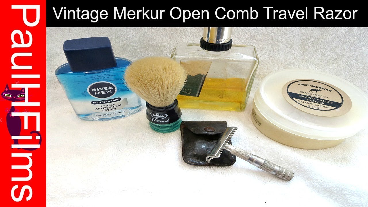 Vintage Merkur Open Comb Travel Razor - YouTube