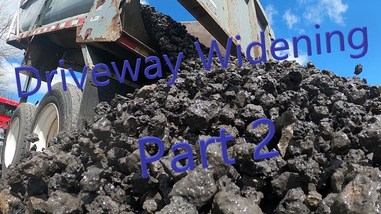 Driveway Widening Part 2, spreading slag. - YouTube