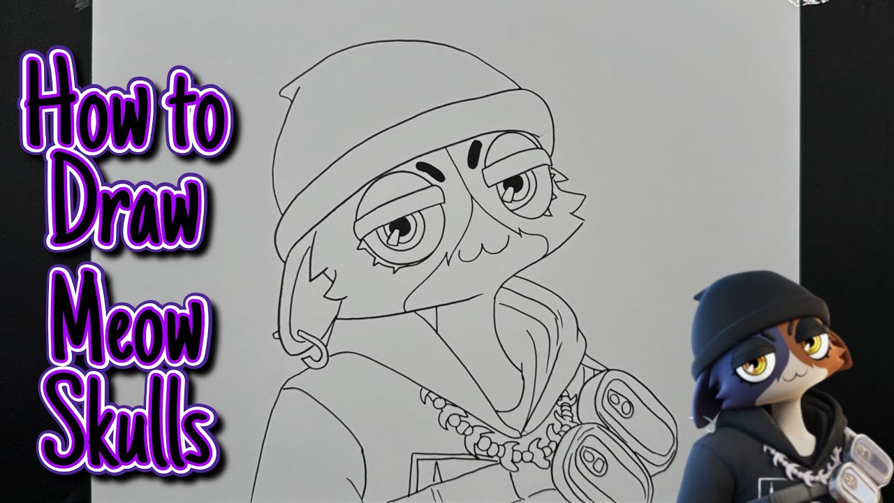 How To Draw Meow Skulls | FORTNITE #drawing #meowskulls #fortnite - YouTube