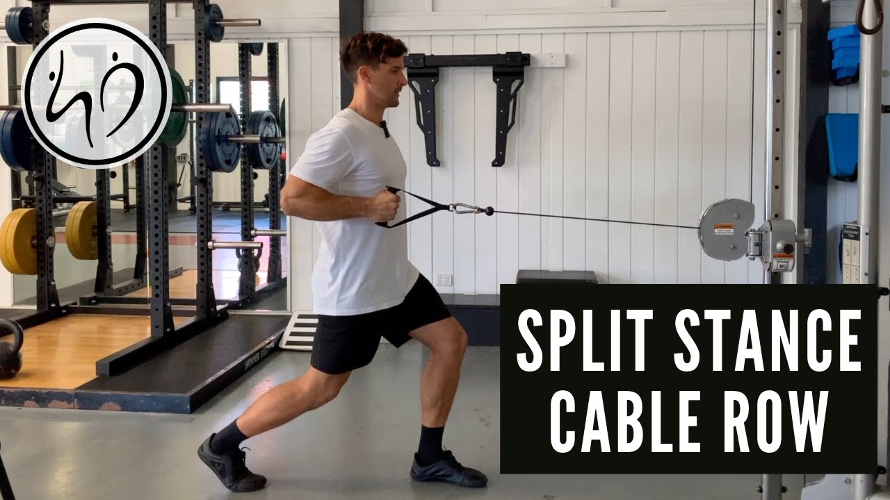 Split Stance Cable Row - YouTube