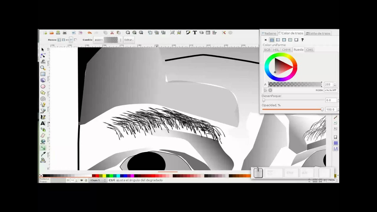 Inkscape: Dibujando un rostro - Tercera parte - YouTube