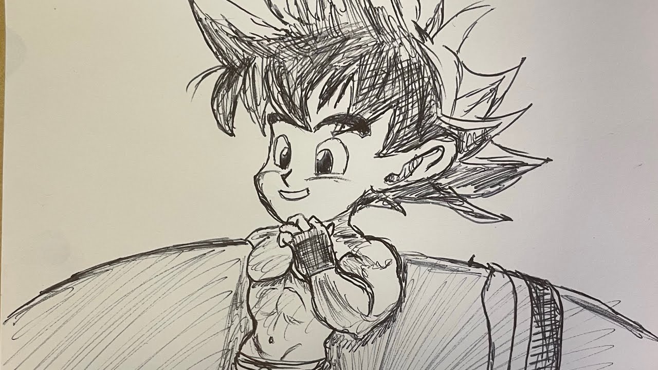 How to draw Goku #goku #baby #teen #dragonballz #ballz #dragon #art # ...