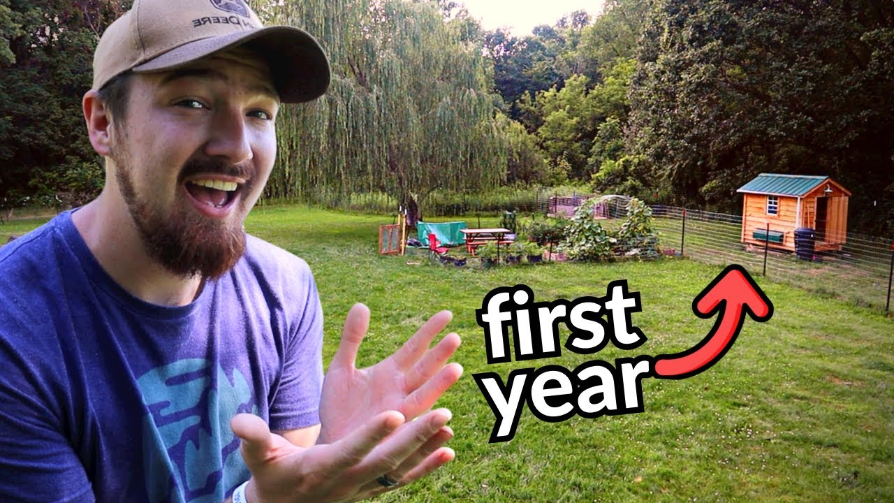 Everything We Did In Our First Year on a 2.5 ACRE HOMESTEAD - YouTube