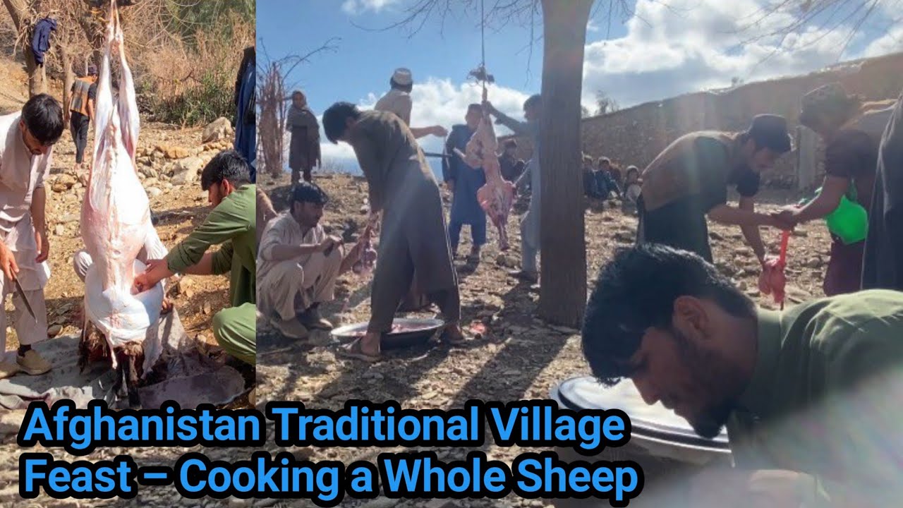 Traditional Afghan Cooking Method Preparing a Sheep#AfghanCooking # ...
