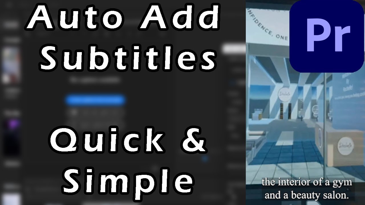 How to Add Automatic Subtitles in Adobe Premiere Pro (Simple) - YouTube
