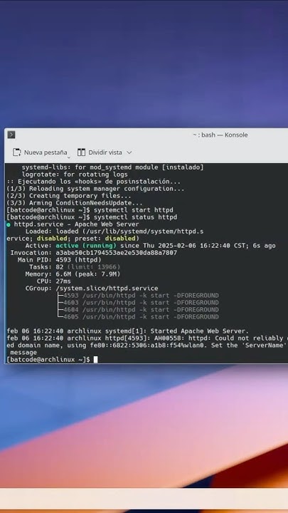 🚀 Cómo instalar la pila LAMP en Arch Linux (Apache + MariaDB + PHP) | Guía completa 2025 - YouTube