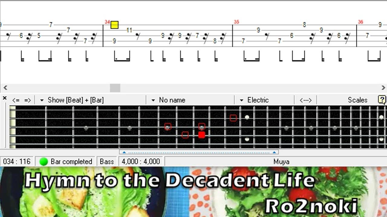 退廃的人生讃歌 / Ro2noki ft. 重音テト / ベース [TAB] Hymn to the Decadent Life ...