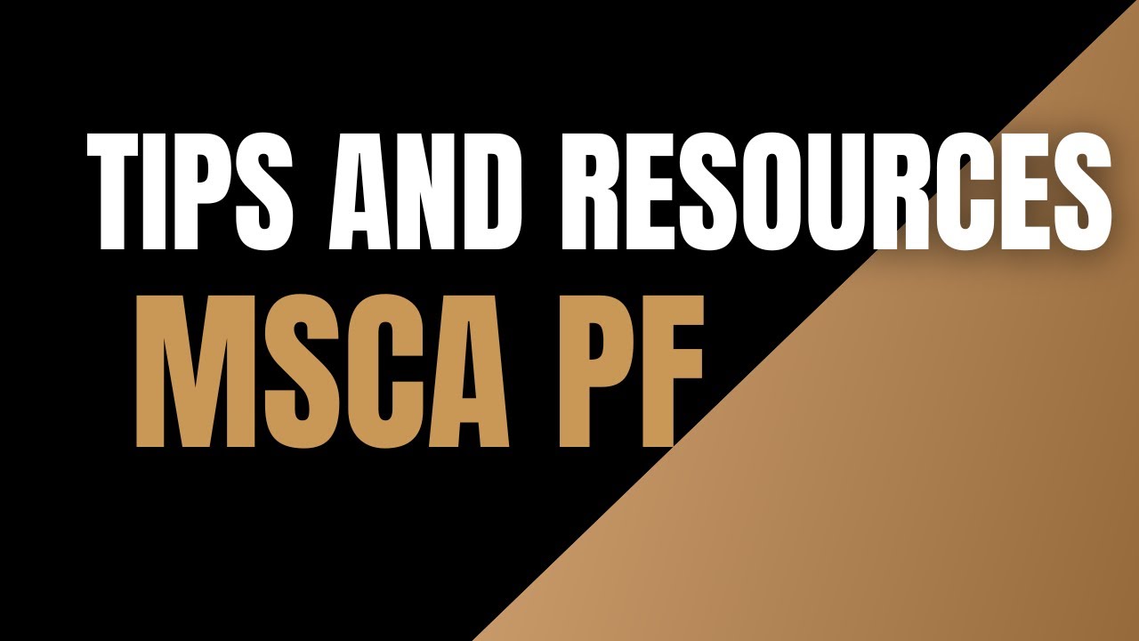 Overview of MSCA PF proposal: tips and resources - YouTube