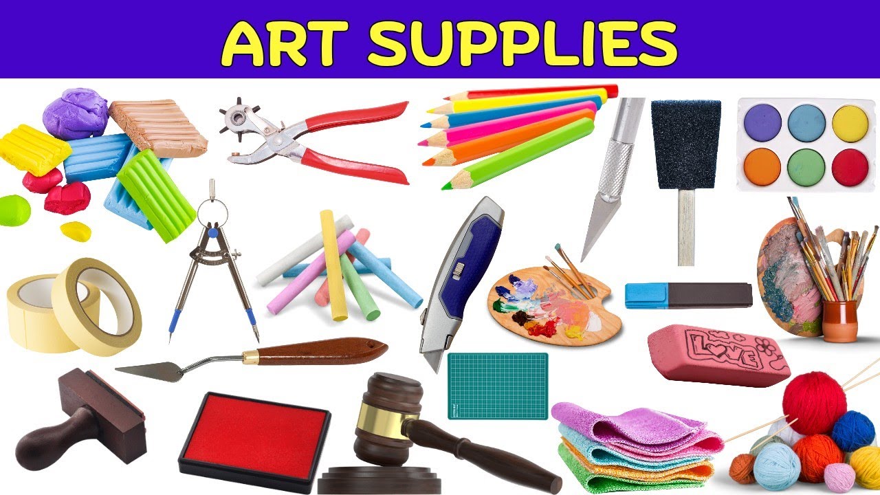 Art Supplies Names | Learn All Art Tools And Materials Name In One ...