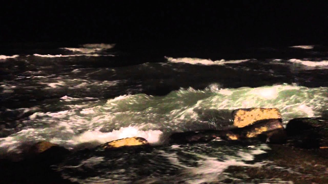 Il mare di notte a Ostia - YouTube