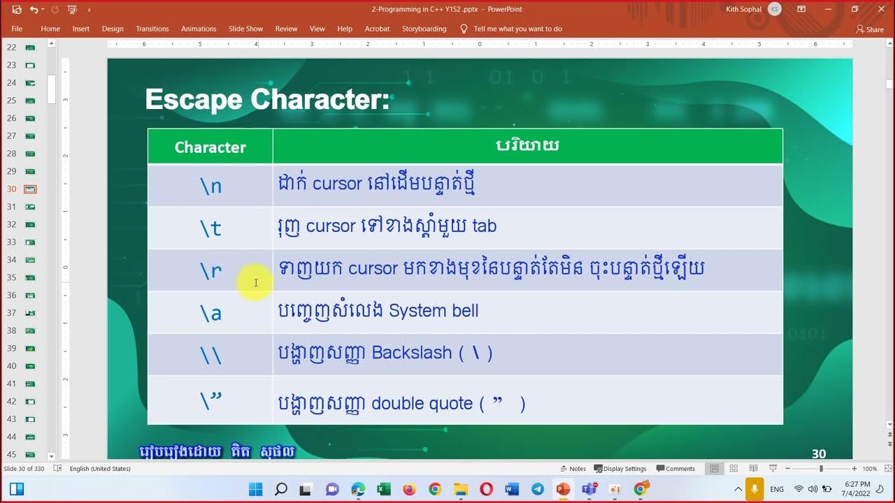 ការប្រើប្រាស់ using namespace std ក្នុងភាសា C++ - YouTube