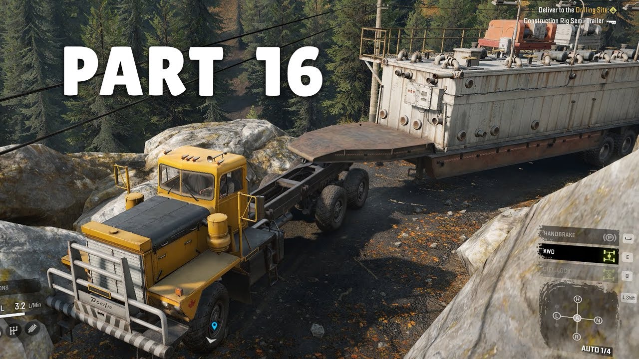 Huge Construction Rig Semi Trailer - Not A Drill | SnowRunner Gameplay ...