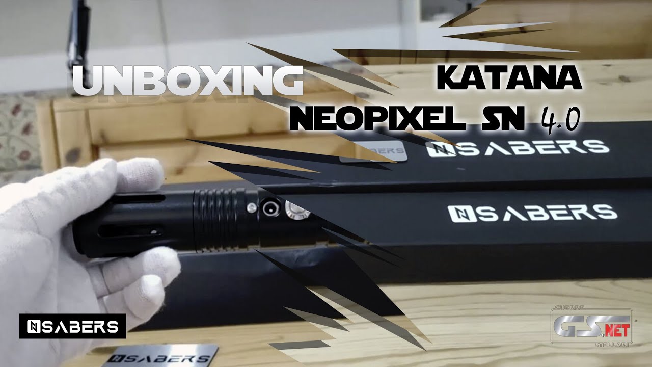 Nsabers — Unboxing Lightsaber Katana Neopixel SN 4.0 & Fodero - YouTube