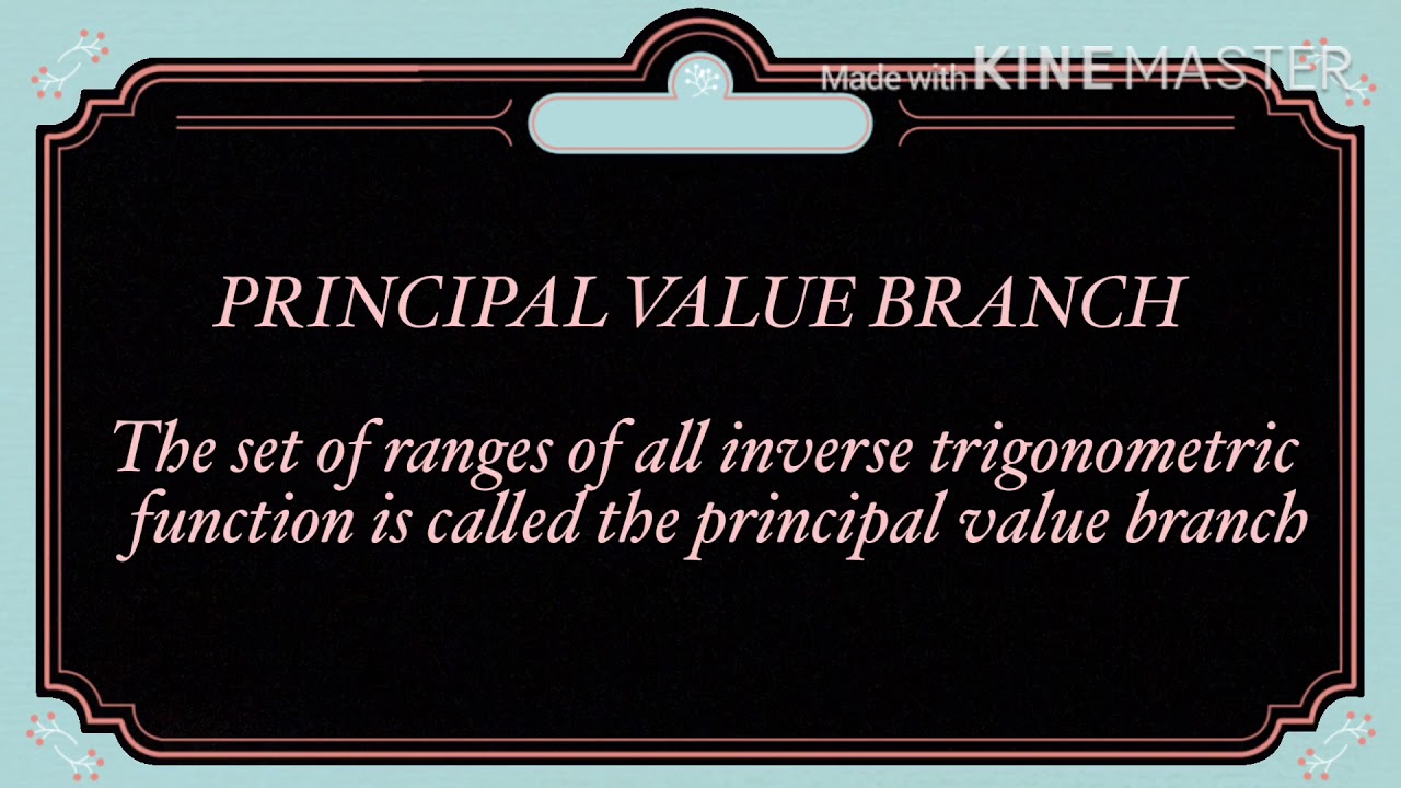 Flipped Classroom video assignments , Class 12Maths,Topic Principal ...